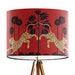 Red Tiger Lamp Shade, Red and Black Tropical Decor, Jungle Animal Lamp ...