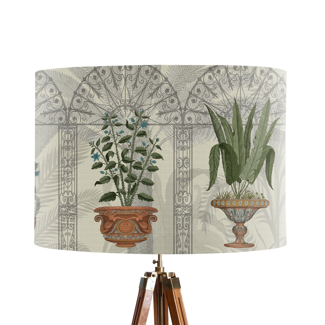 Botanical Lamp Shade Tropical Plant Illustrations, Classical Botanical ...