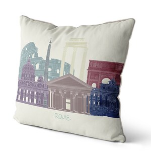 Rome Pillow Skyline 2 Italian Pillow Rome Gift Rome Accent Pillow ...