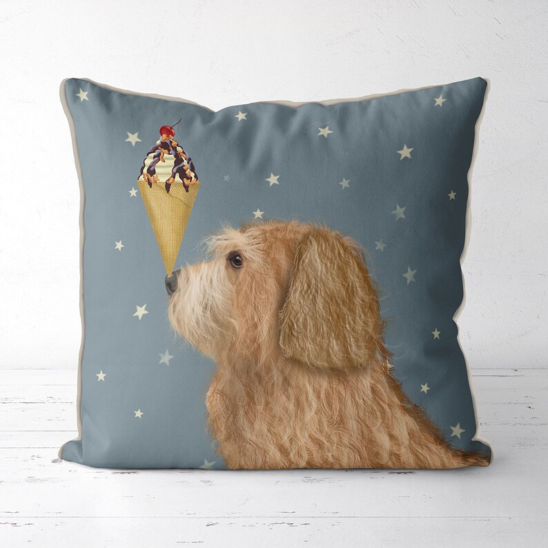 Labradoodle Gifts Golden Labradoodle Pillow Cover Goldendoodle | Etsy