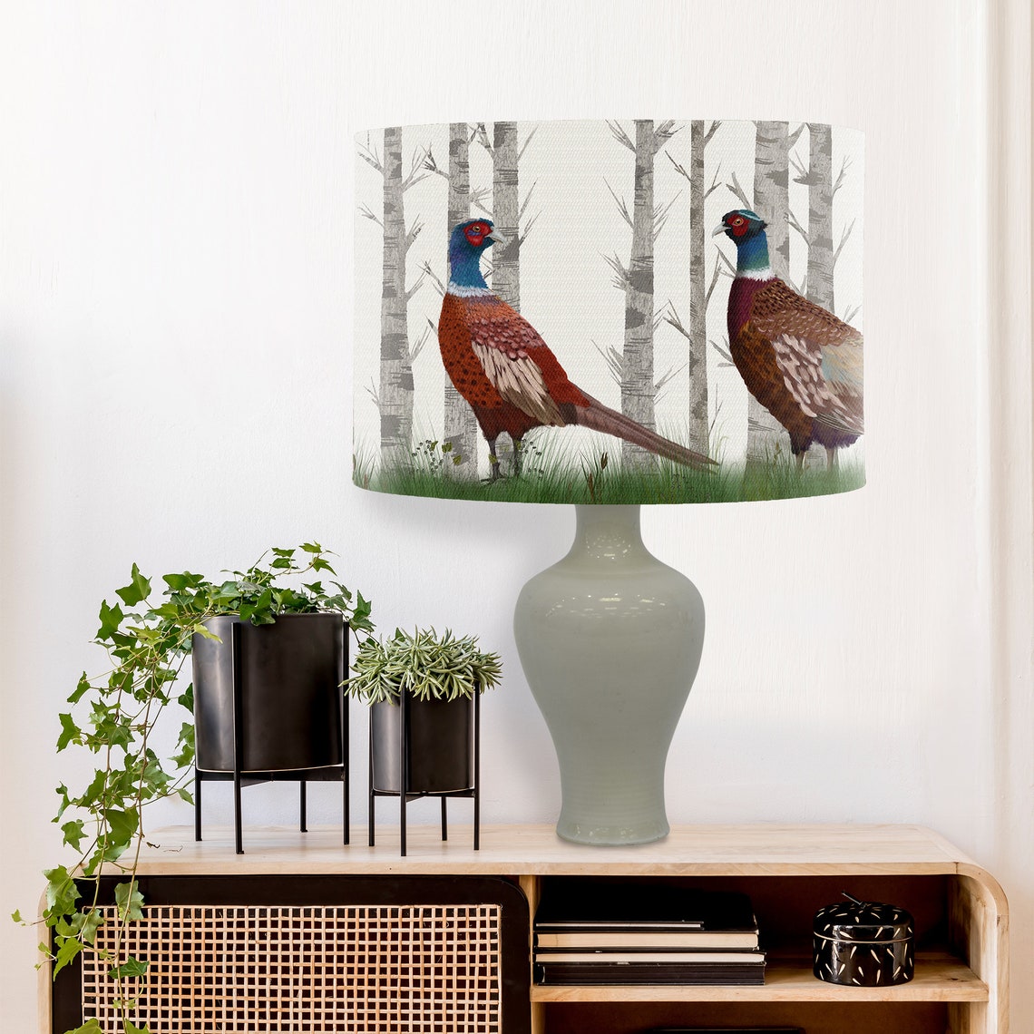 Pheasant Lamp Shade - Country Style Pheasant Lampshade for Table Lamp ...