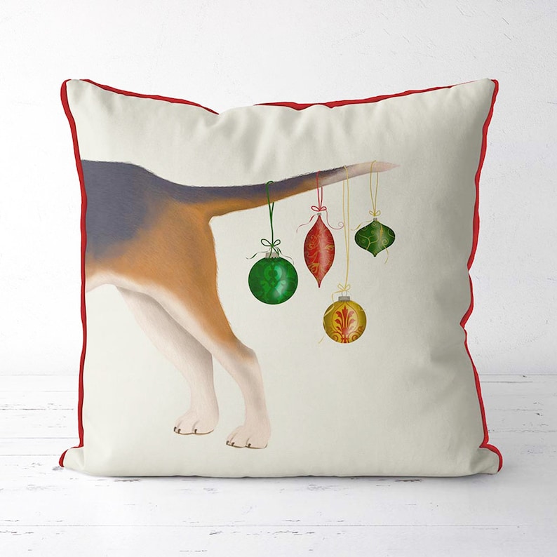 Christmas Pillows Dog Christmas Cushion Cover Bummer Dog - Etsy