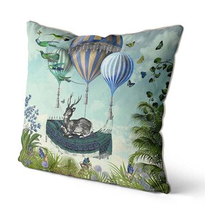 Hot Air Balloon Cushion Cover - Flight of the Stag - Hot Air Balloon ...