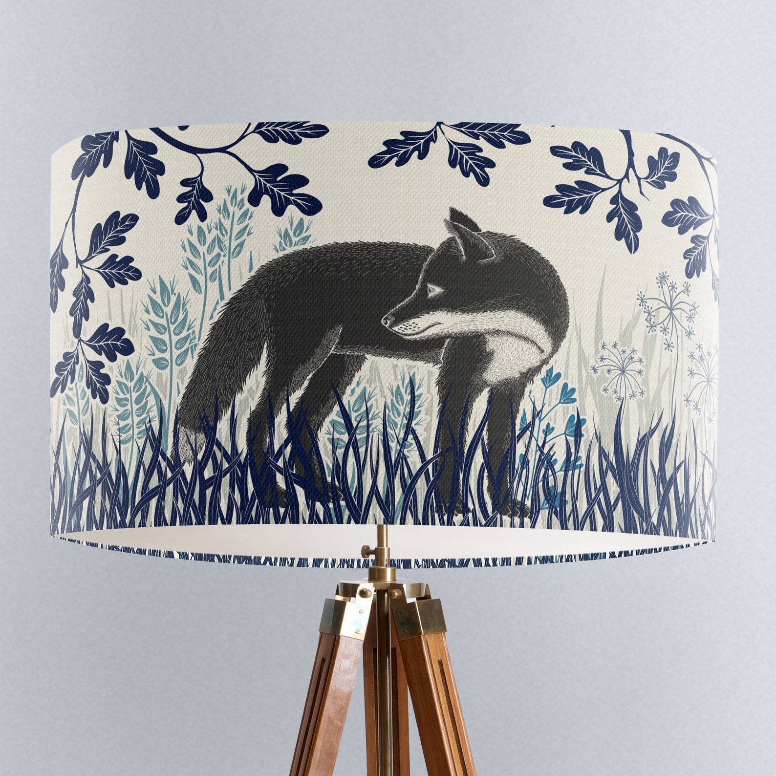Woodland Lamp Shade Fabulous Foxes Fox Lampshade Country | Etsy