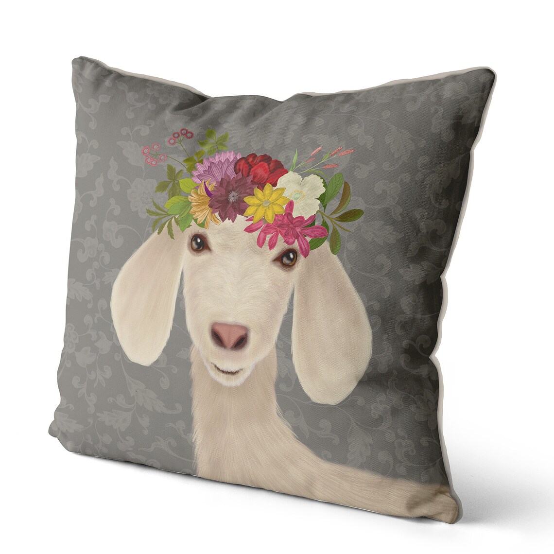 Pretty Goat Farmhouse Pillow Goat Accent Pillow Goat Throw - Etsy UK