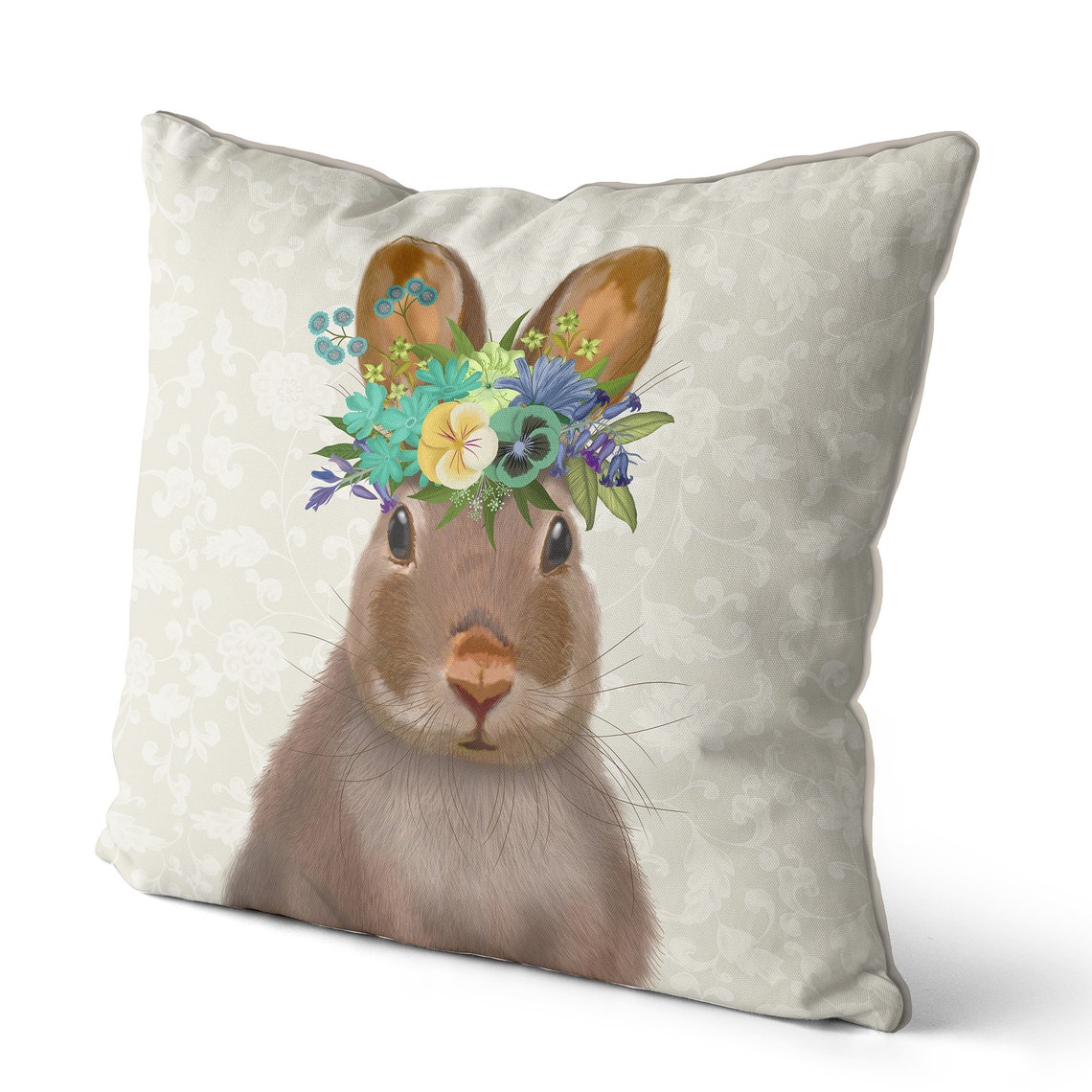 Cute Rabbit Cushion Covers Rabbit Nursery Decor Woodland - Etsy