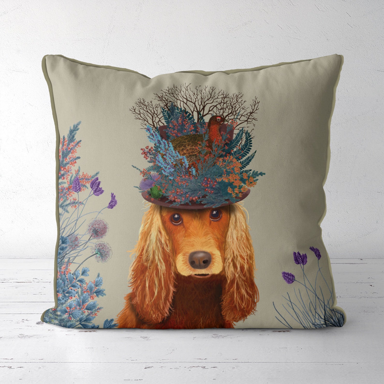 Cocker Spaniel Pillow Cocker Spaniel Cushion Cover Cocker - Etsy