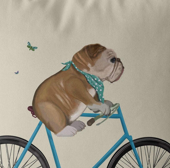 Bulldogs Riding Bicycle