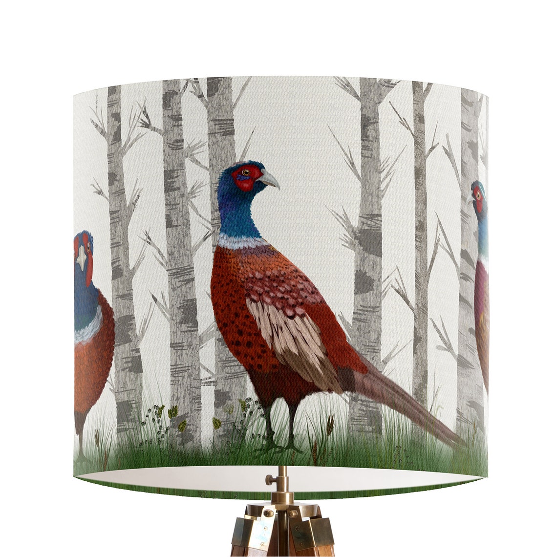 Pheasant Lamp Shade - Country Style Pheasant Lampshade for Table Lamp ...
