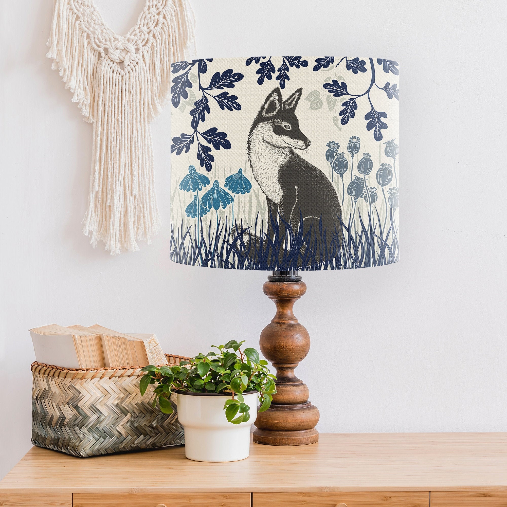 Woodland Lamp Shade Fabulous Foxes Fox Lampshade Country - Etsy UK
