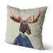 Cabin Decor Moose Throw Pillow Moose in Suit Animal Pillow - Etsy