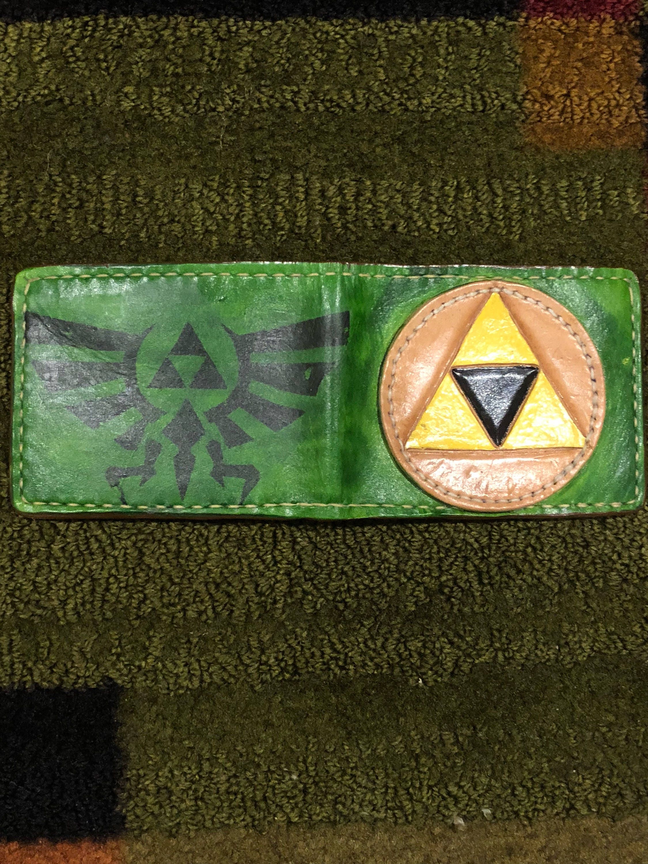 Handmade Green Leather Zelda Wallet - Etsy