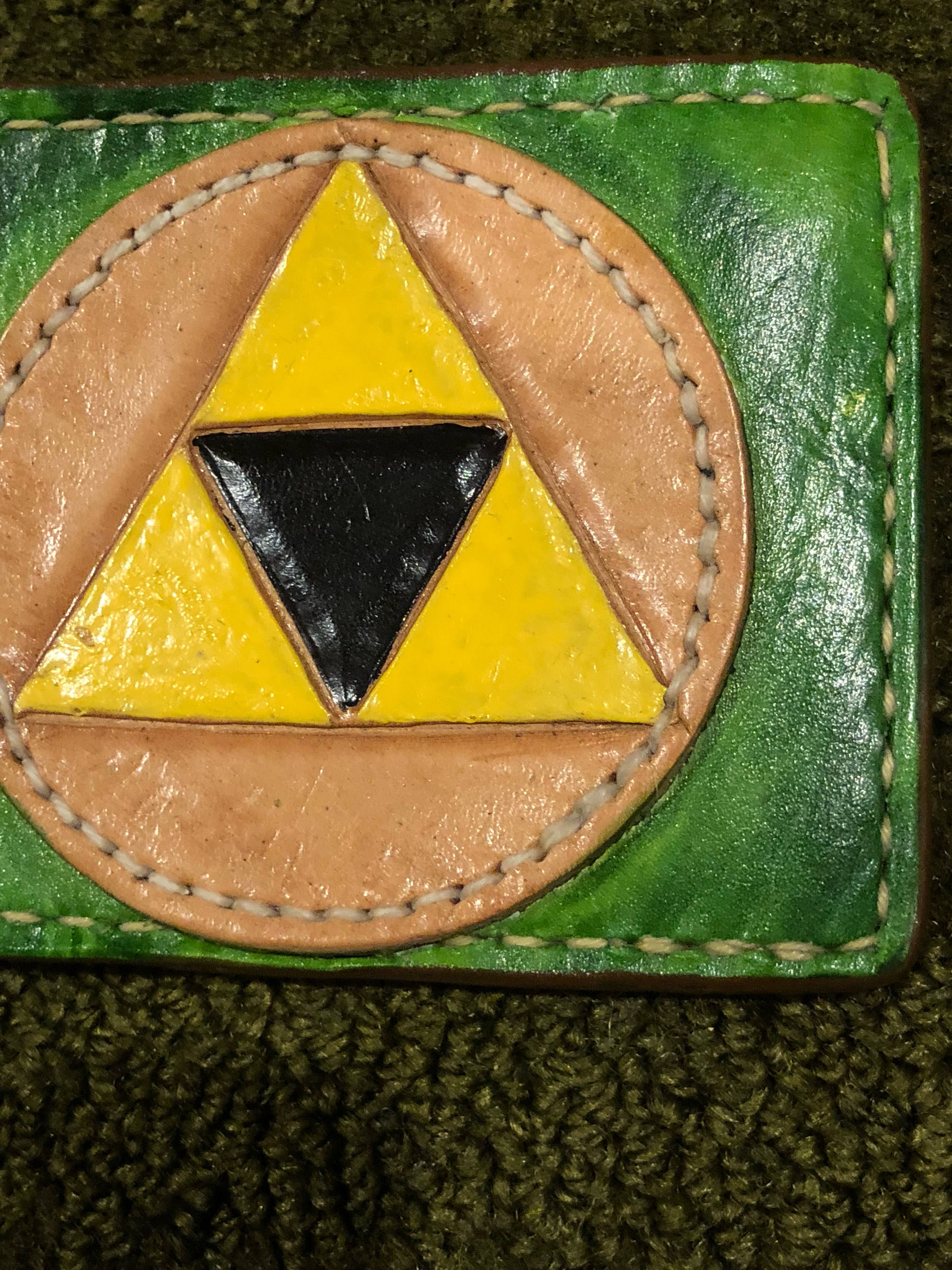 Handmade Green Leather Zelda Wallet - Etsy