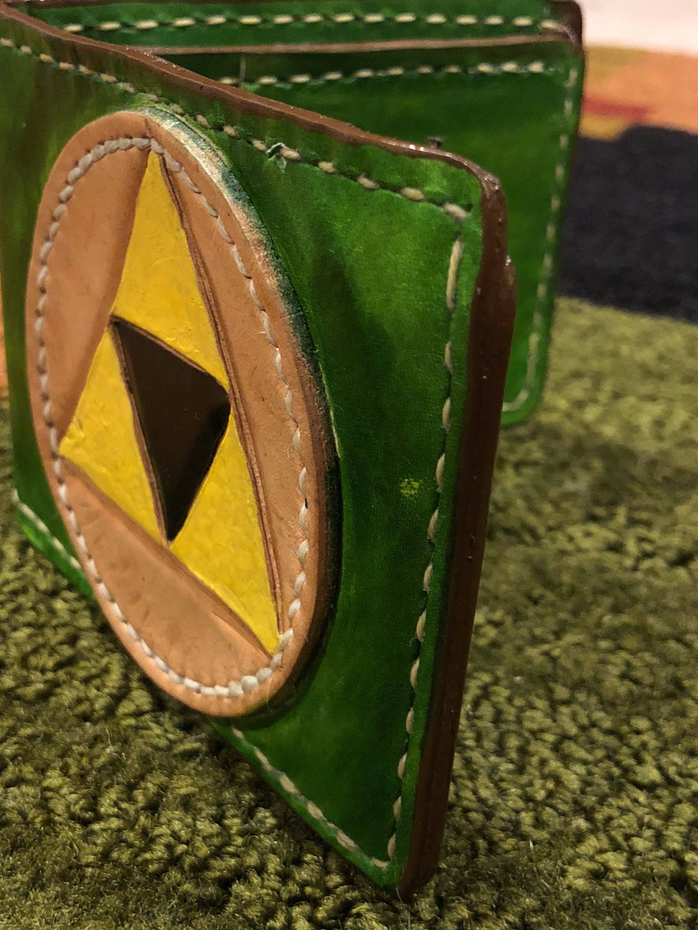 Handmade Green Leather Zelda Wallet - Etsy