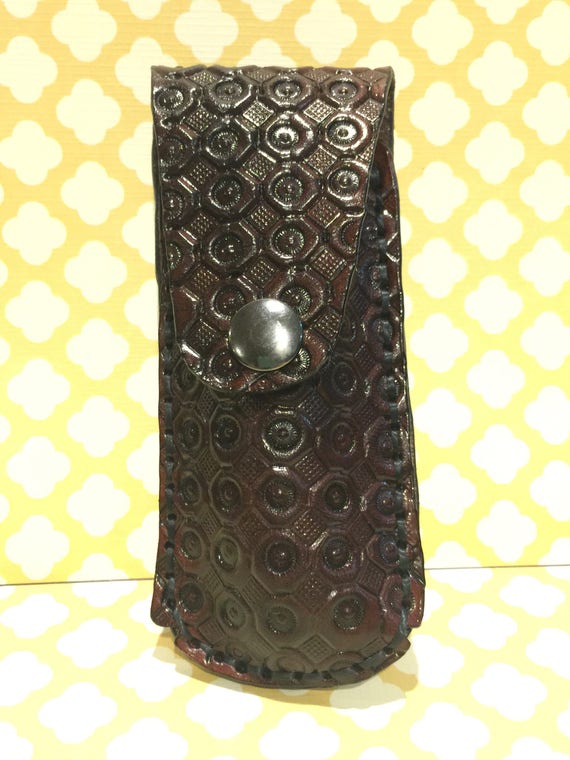 Handmade and tooled Pocket knife pouch | Etsy
