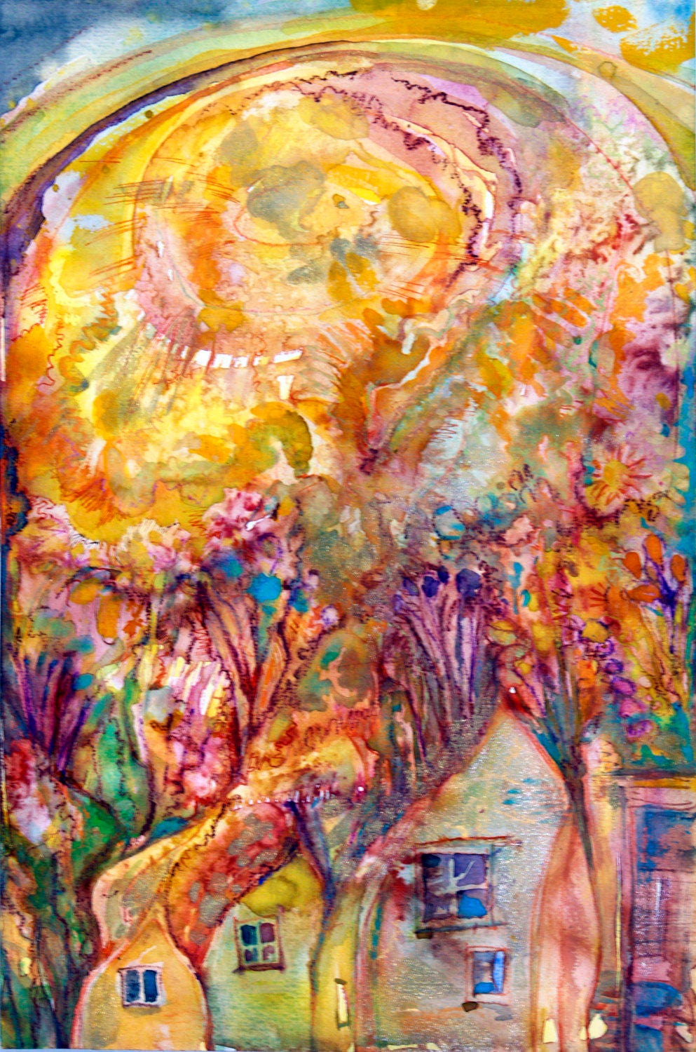 Spring-limited Edition PRINT of My Original Watercolor, ABSTRACT ...