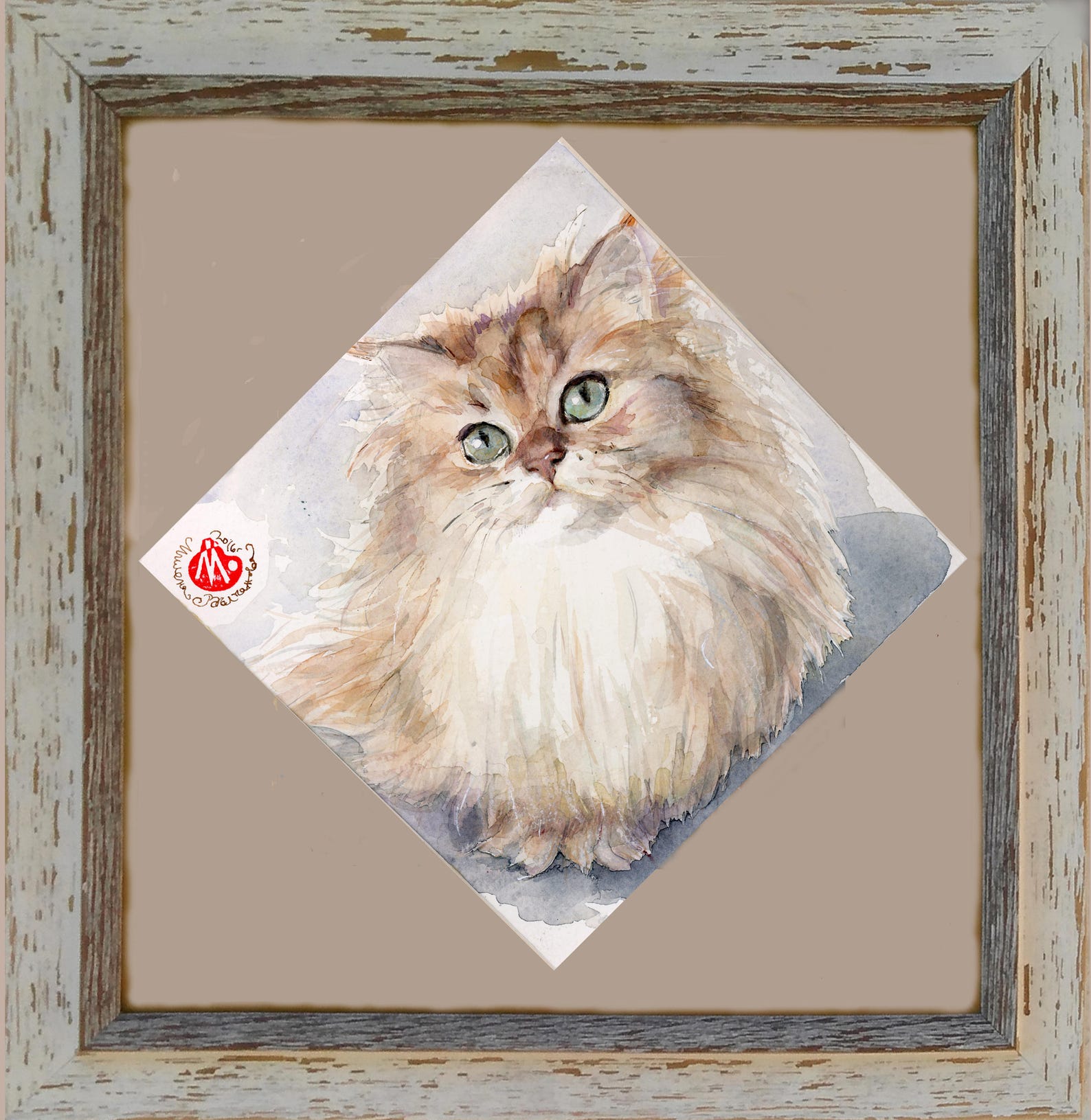 Little Baby Kitten Cat Art Print of My Watercolor Painting Artwork ...