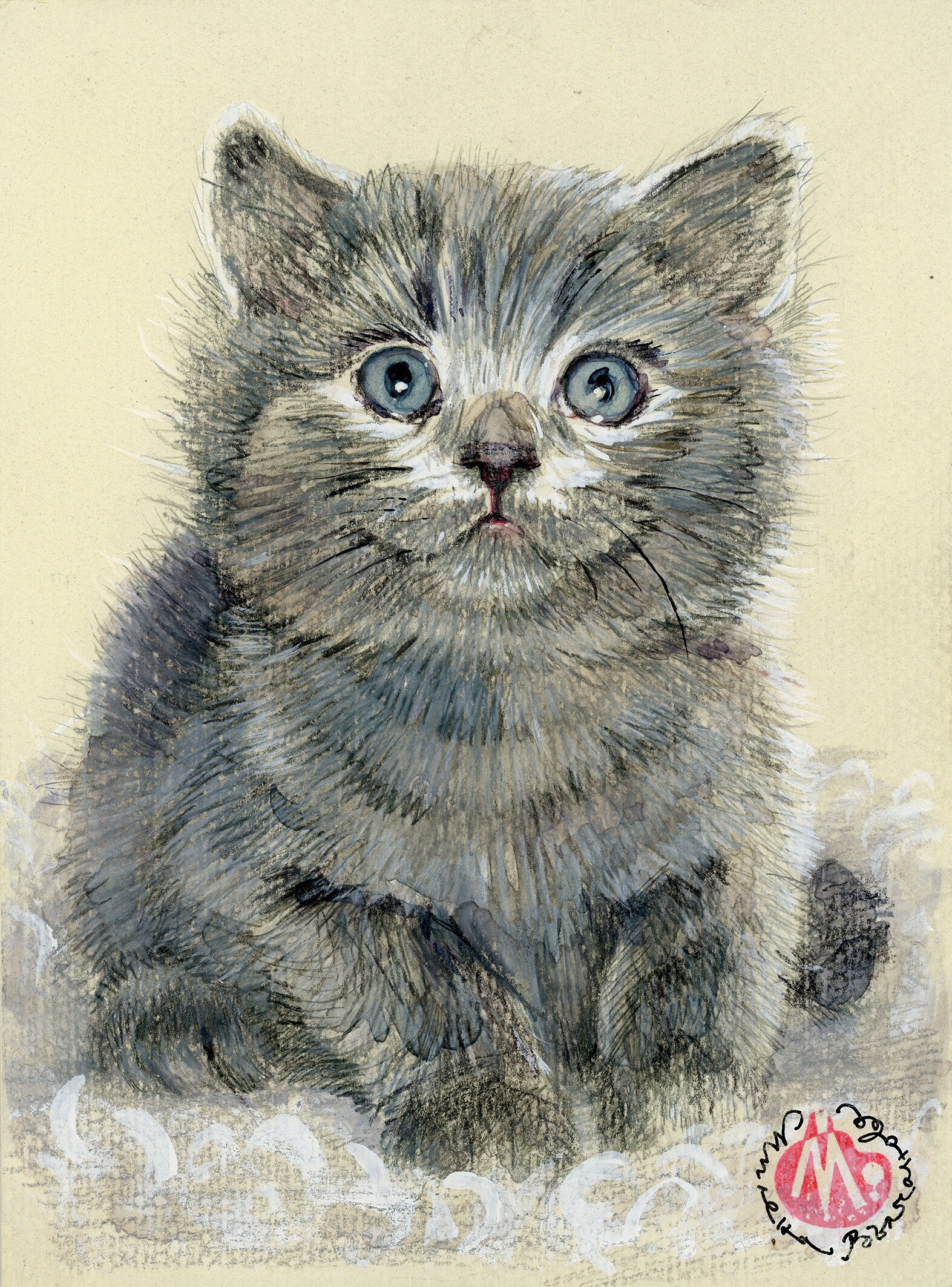 British Short Hair, ORIGINAL Pencil Drawing Graphic Cat One of a Kind ...