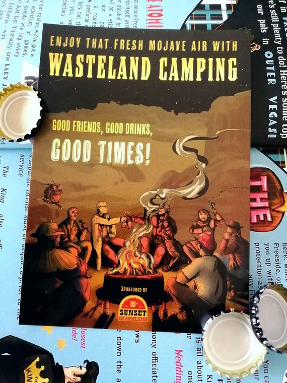 New Vegas Postcard Fallout Inspired Alternative Art Print | Etsy