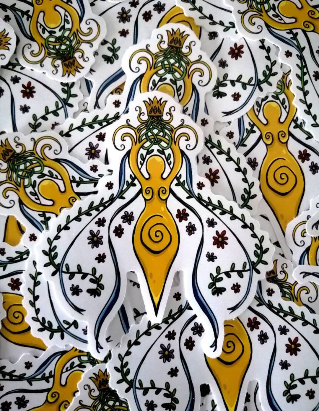 Goddess Vinyl Sticker, Solstice Blessings Laptop Stickers, Pagan ...