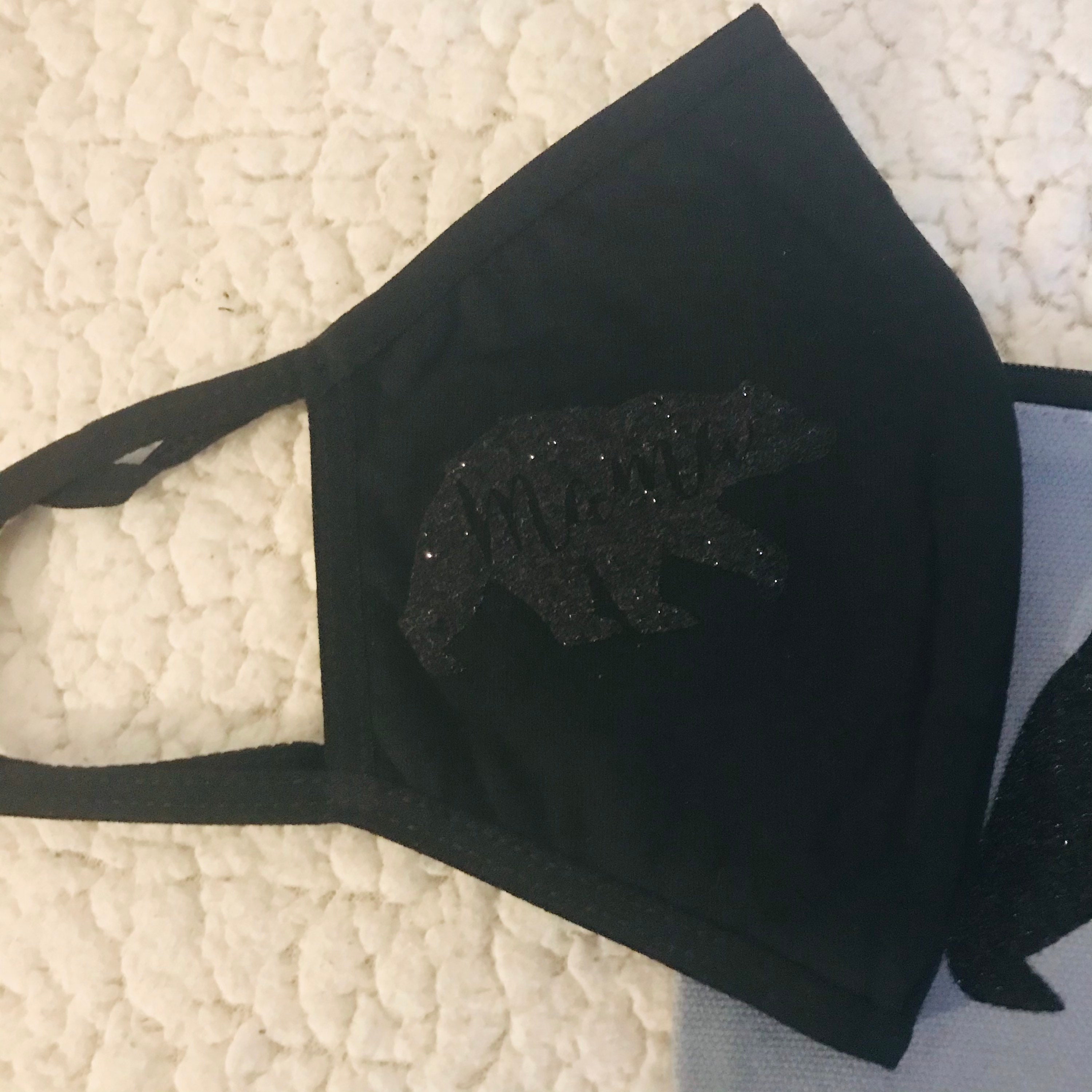Mama Bear Baggy and Mask, Mother’s Day, Mama Bear, Facemask, Glitter ...