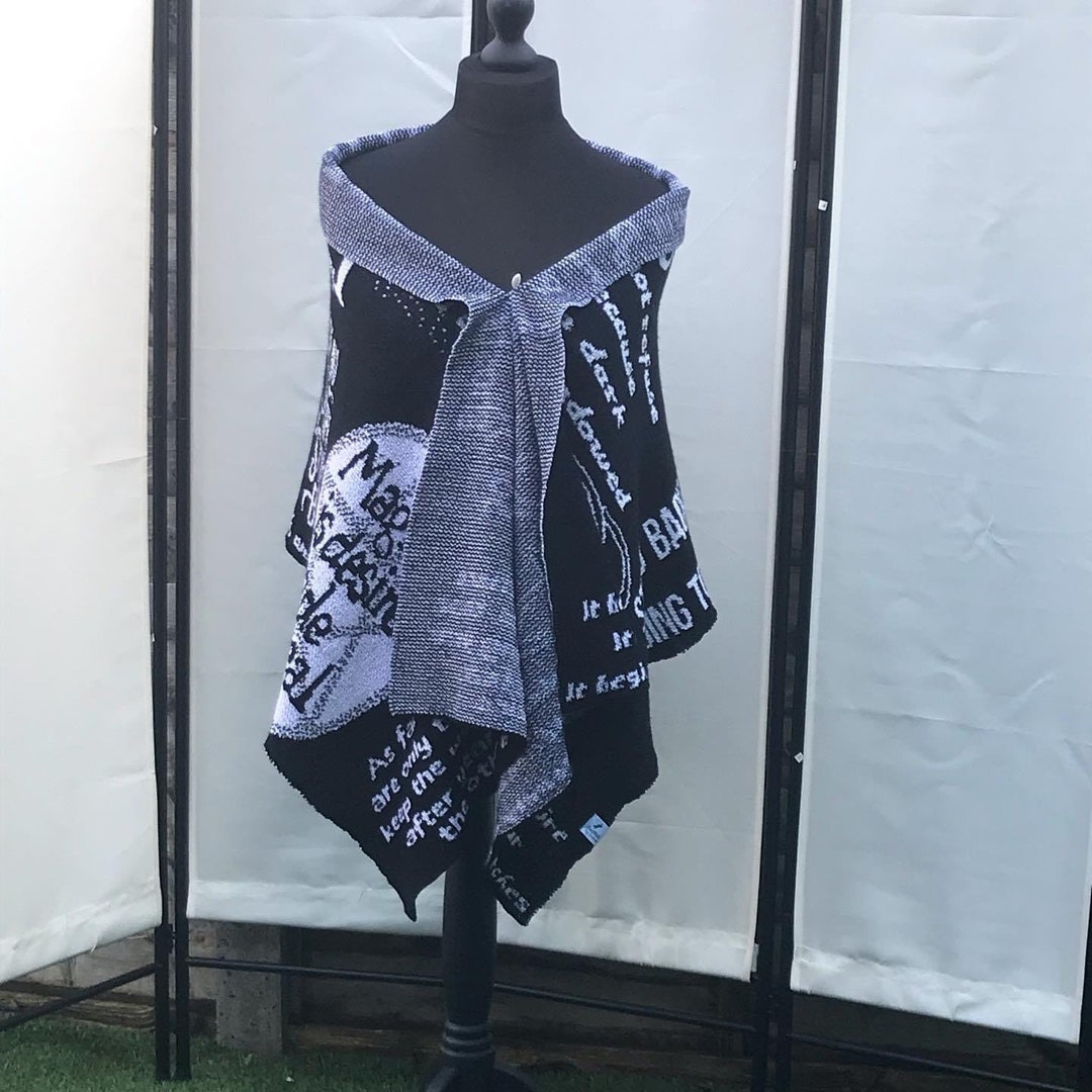 The ADOW Shawl Black Witches and Vampires Magic A - Etsy UK
