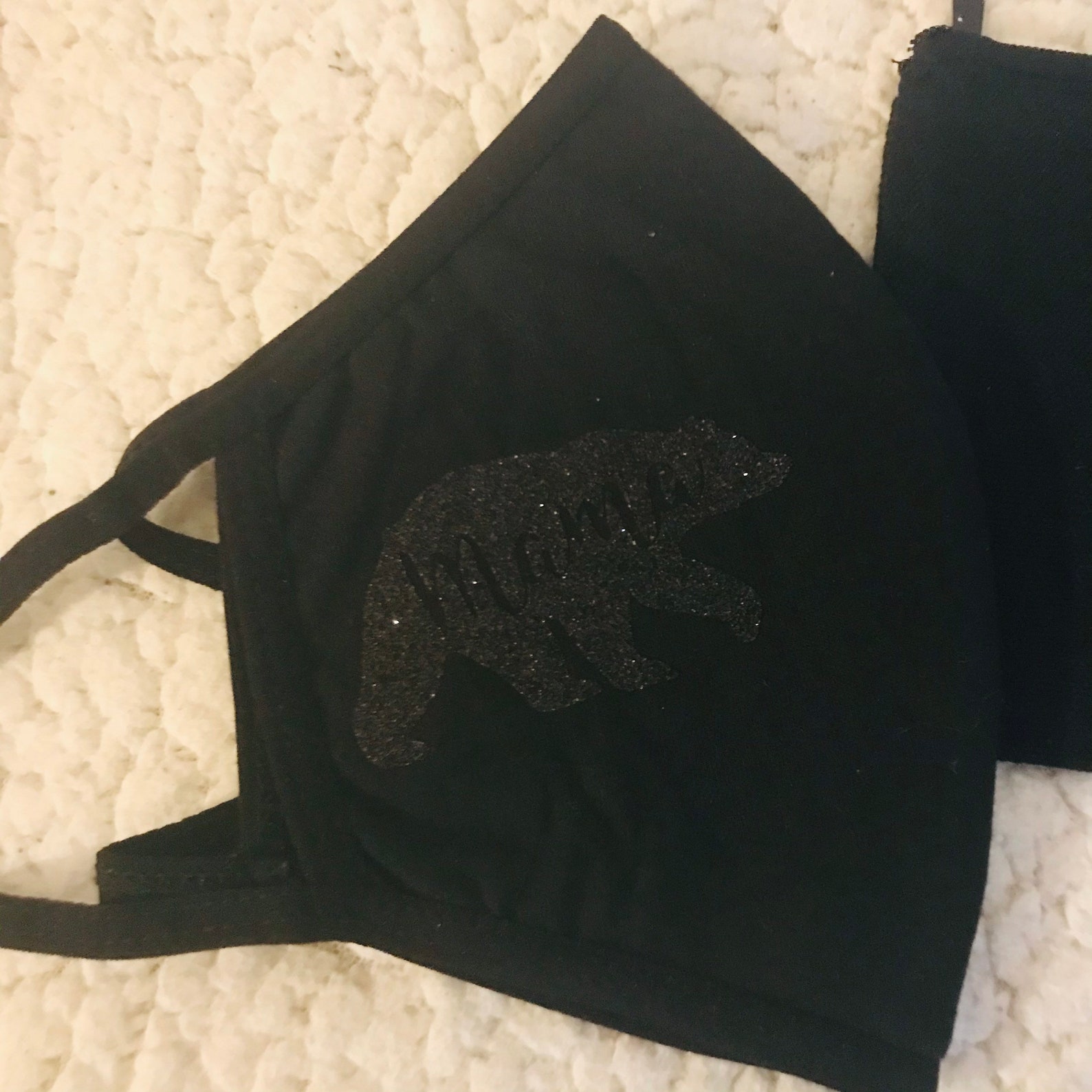 Mama Bear Baggy and Mask, Mother’s Day, Mama Bear, Facemask, Glitter ...