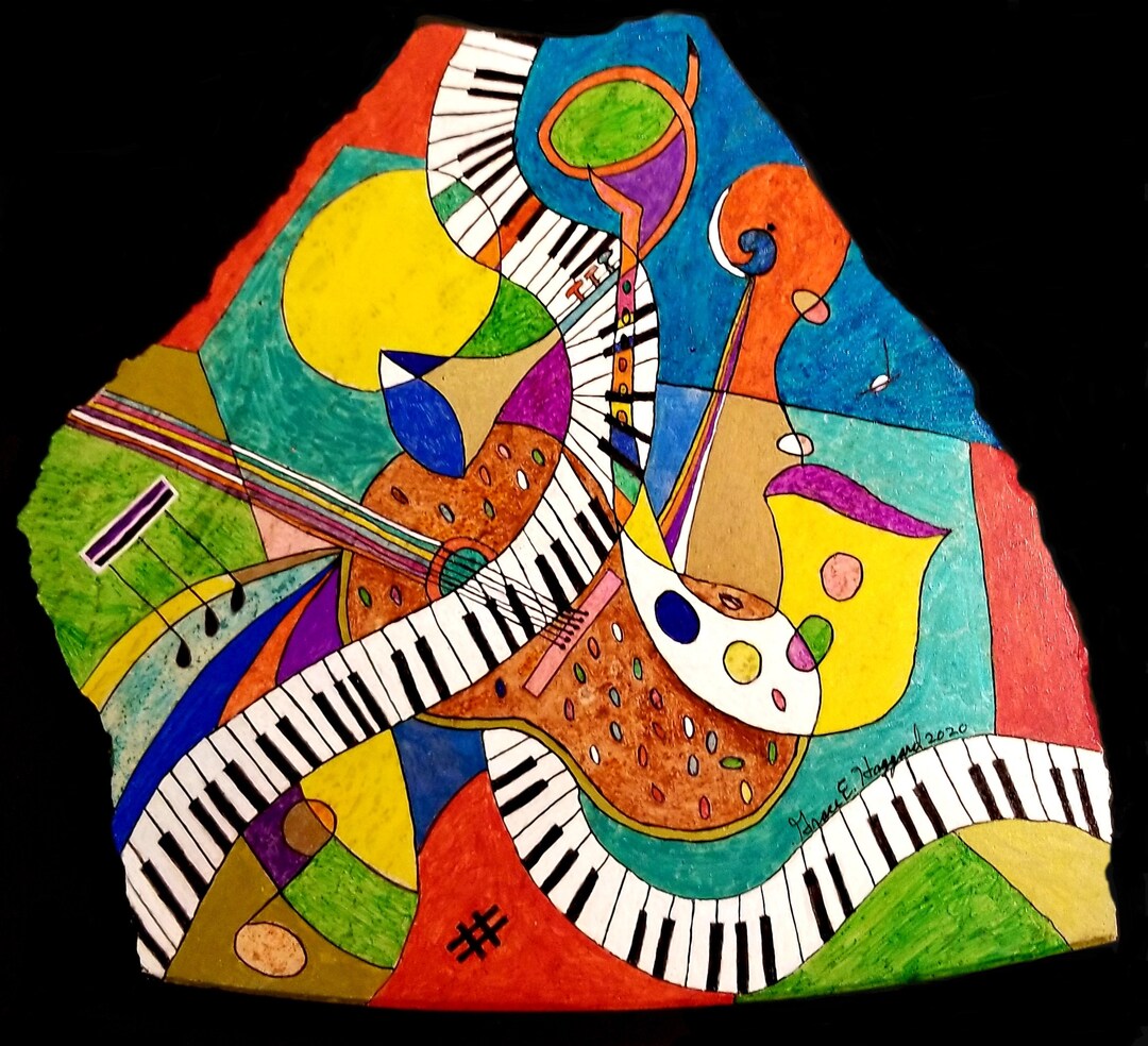 Hand Painted Artwork on Granite - Etsy