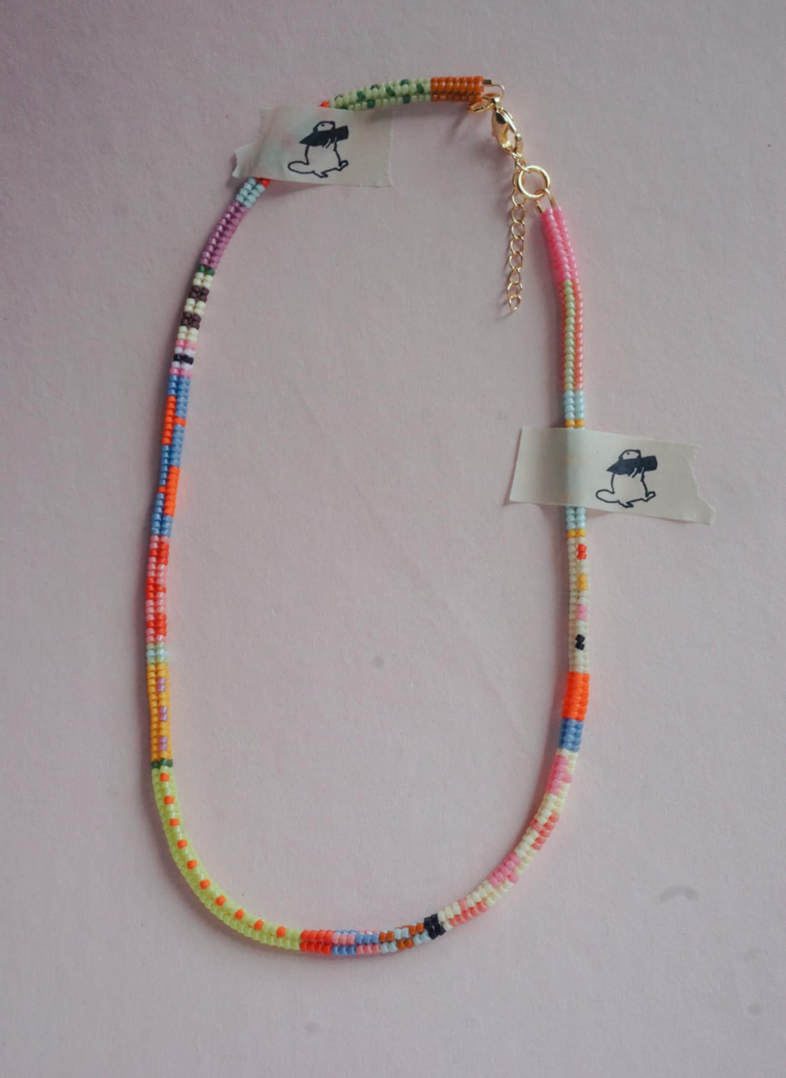 Beachy Boho Beaded Necklace - Dainty Handmade Jewelry - Delicate ...