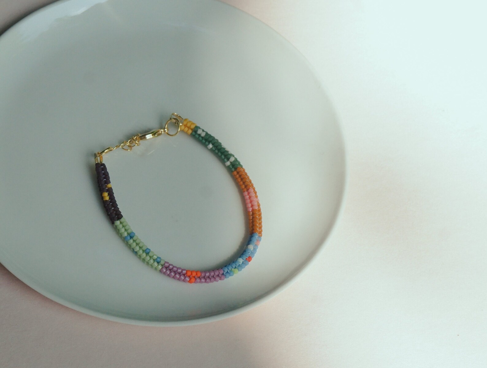 Boho Chic Handwoven Multi-colored Beaded Bracelet Delicate - Etsy