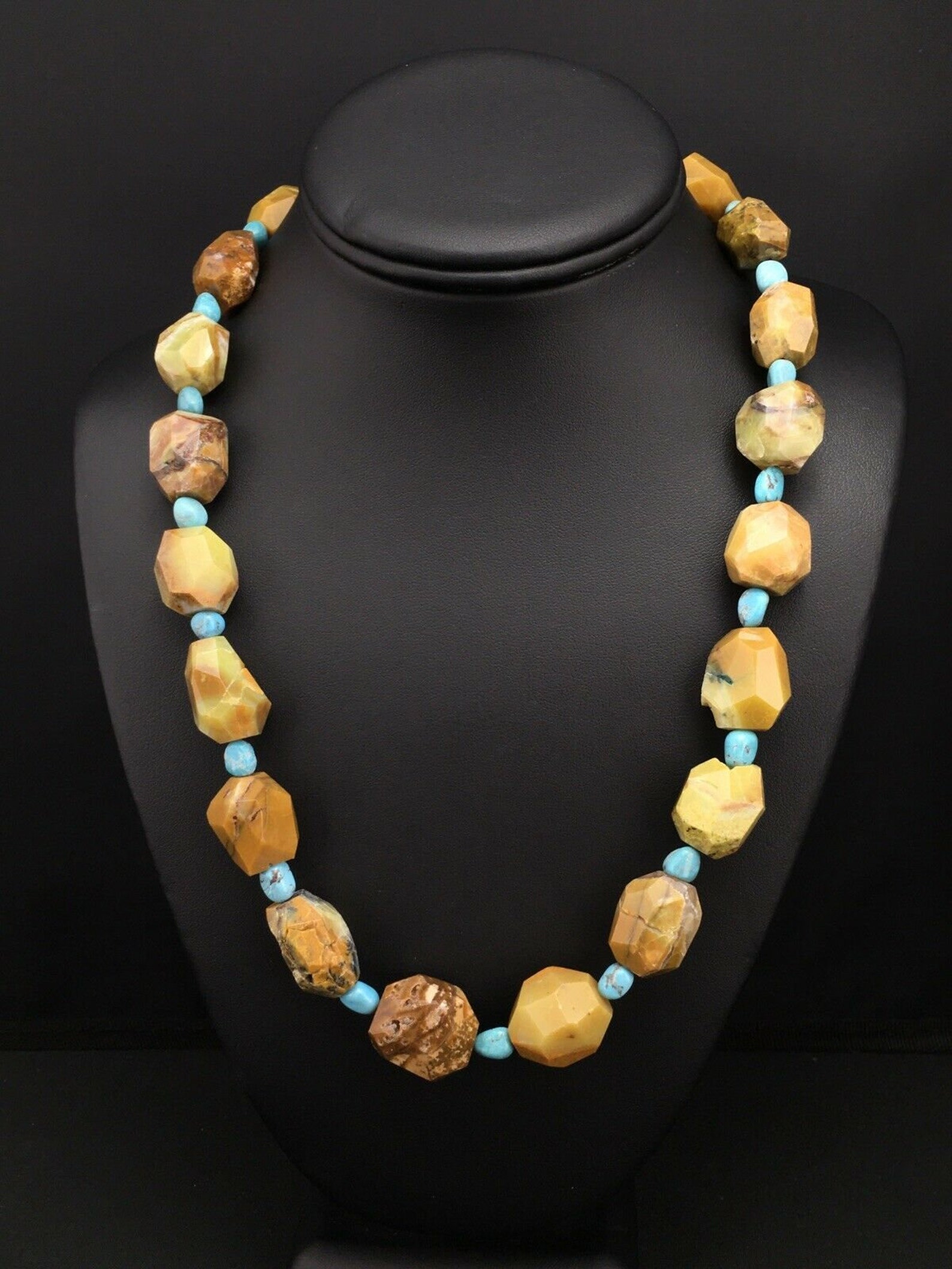 Native American Sterling Silver Faceted Jasper Turquoise | Etsy