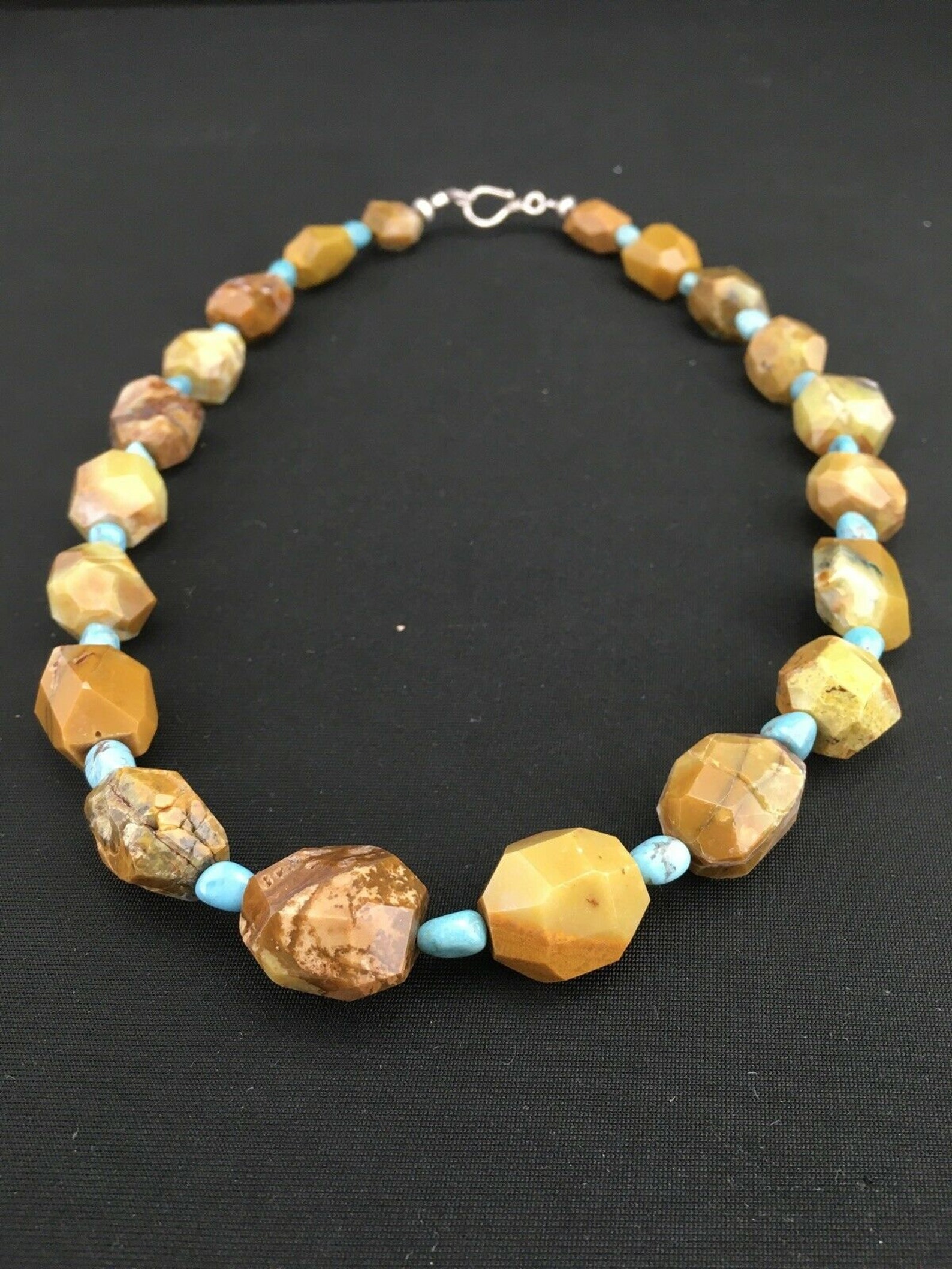 Native American Sterling Silver Faceted Jasper Turquoise | Etsy