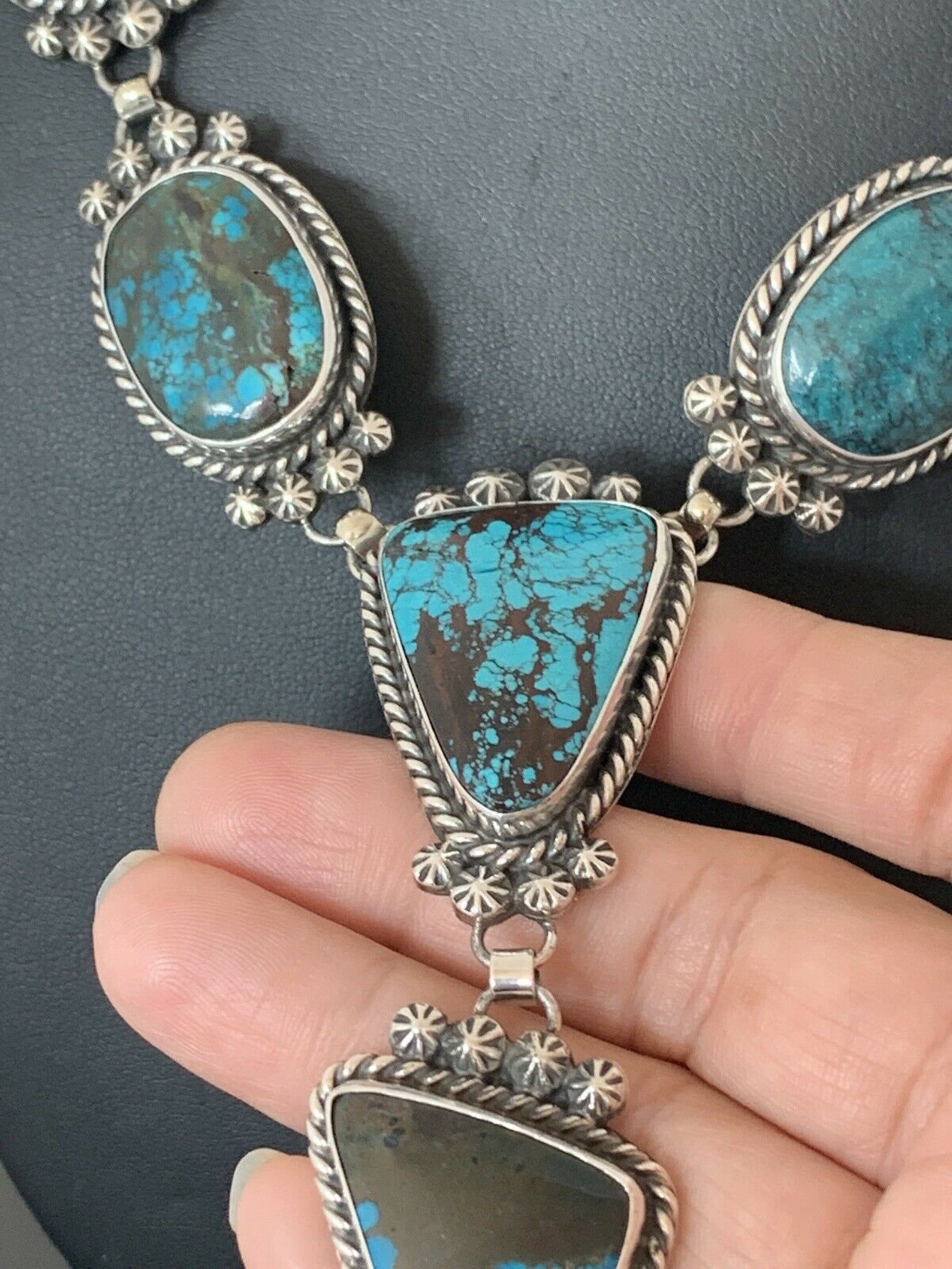 Native American Navajo Sterling Silver Arizona Turquoise | Etsy