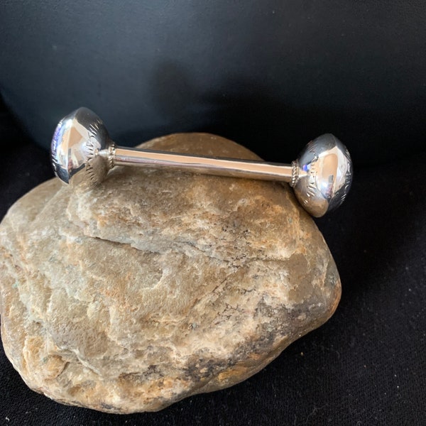 Sterling Baby Rattle - Etsy