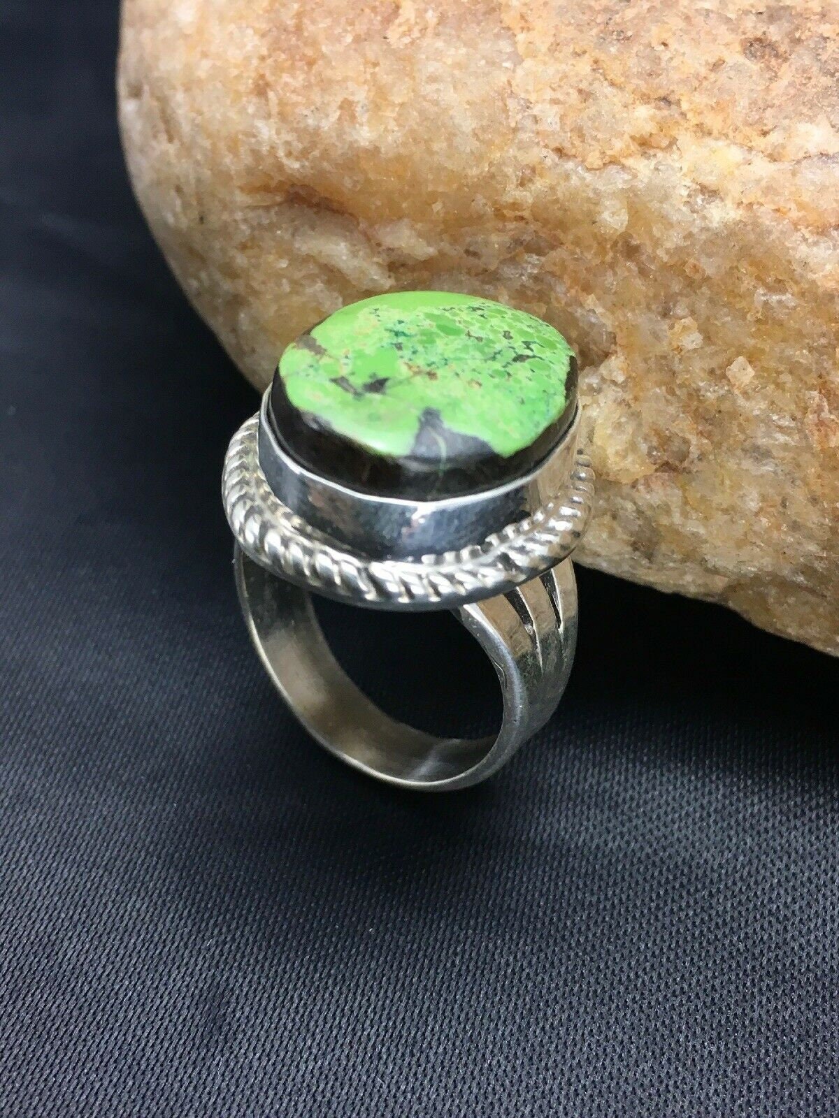 Native American Navajo Sterling Silber Grüner Gaspeit Ring - Etsy.de