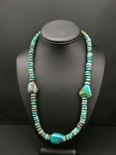 Navajo Native American Turquoise Nugget Sterling Silver Bead - Etsy