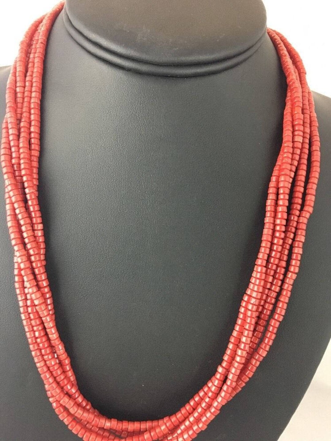Native American 5 Strands Rare Bamboo Coral Sterling Silver Necklace - Etsy