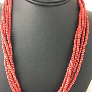 Native American 5 Strands Rare Bamboo Coral Sterling Silver Necklace - Etsy
