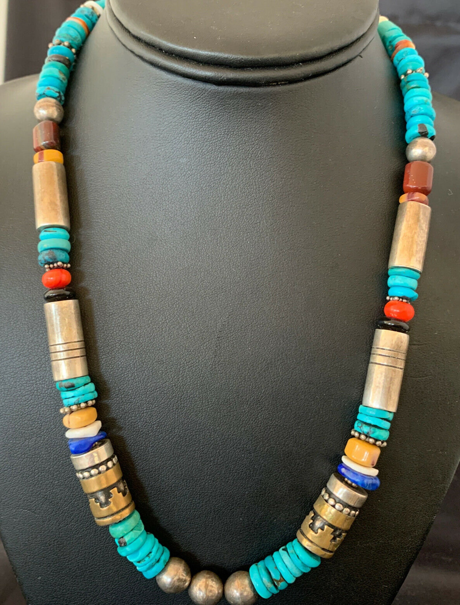 Authentic Tommy Singer Beads Necklace Turquoise Coral STERLING - Etsy