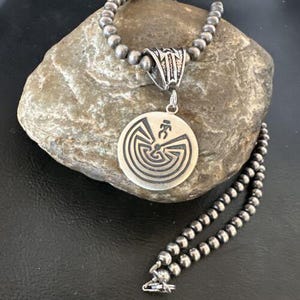 Hopi Man in the Maze Pendant | Sterling Silver Necklace | Authentic ...
