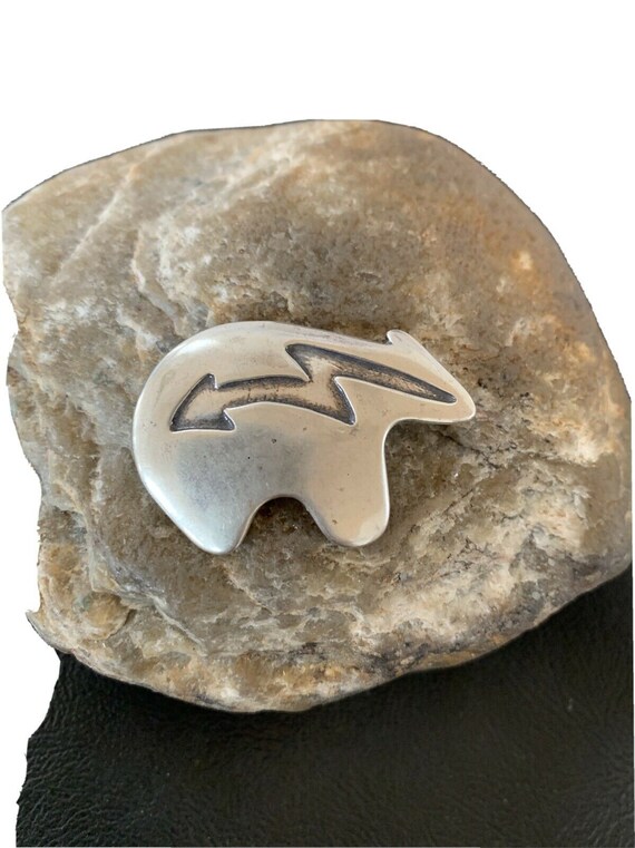 HOPI BEAR Native American Stamped Sterling Silver Handmade - Etsy