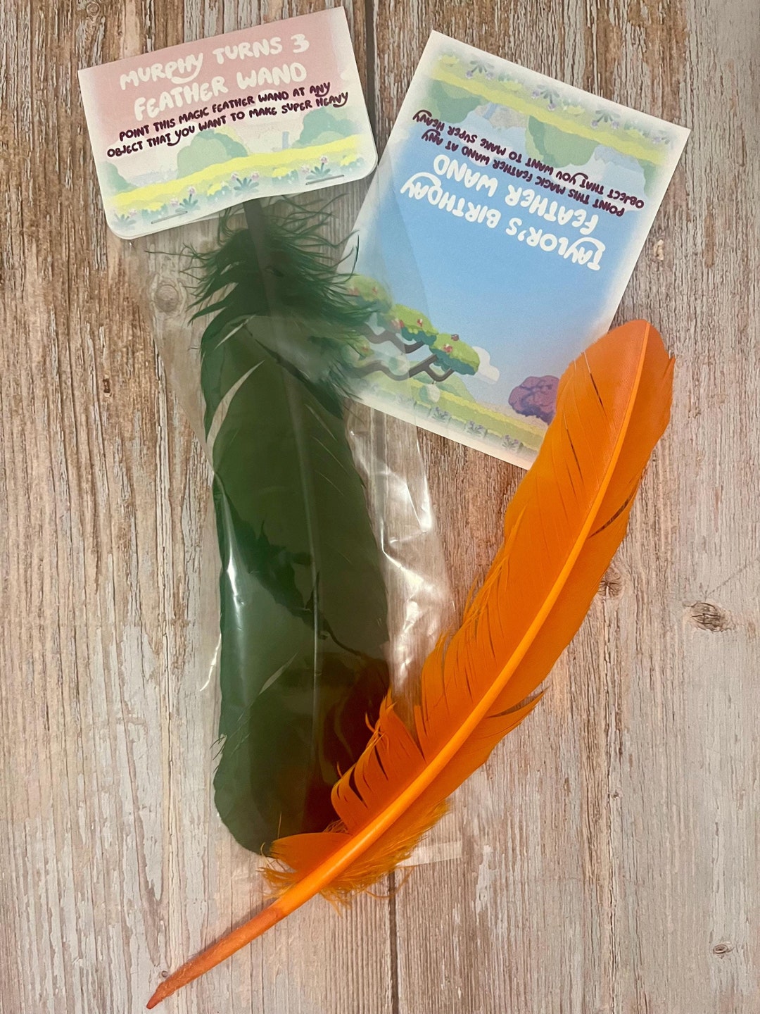 12 Blue Party Favor Featherwands | Assembled or Cards Only Option at ...