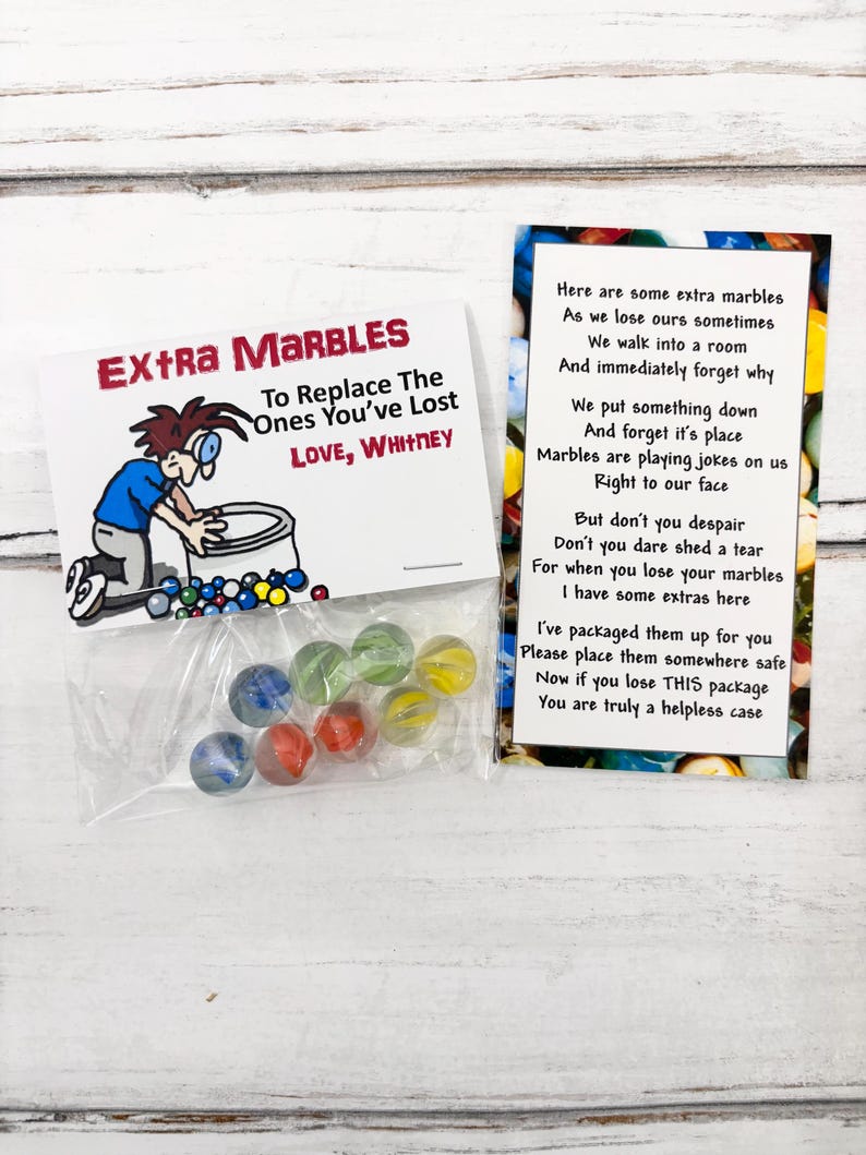 12 Lost Marbles Father’s Day Gag Gift | Personalized Gift | Inexpensive ...
