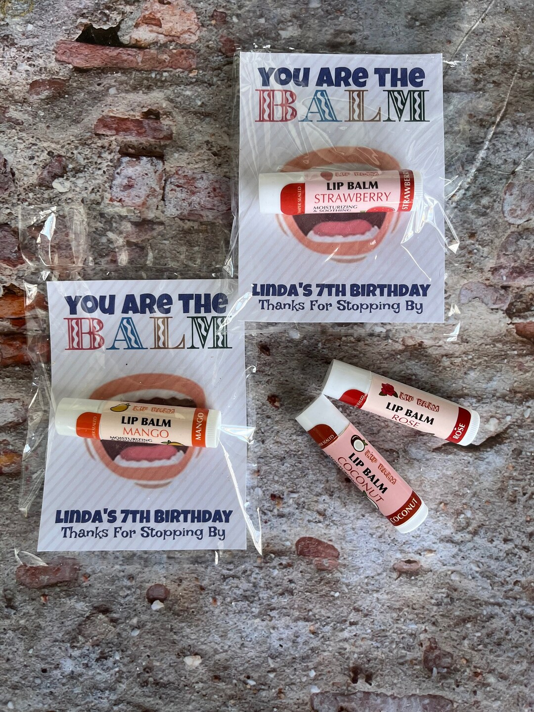 Birthday Party Favor Chapstick Included 12 Personalized Birthday ...