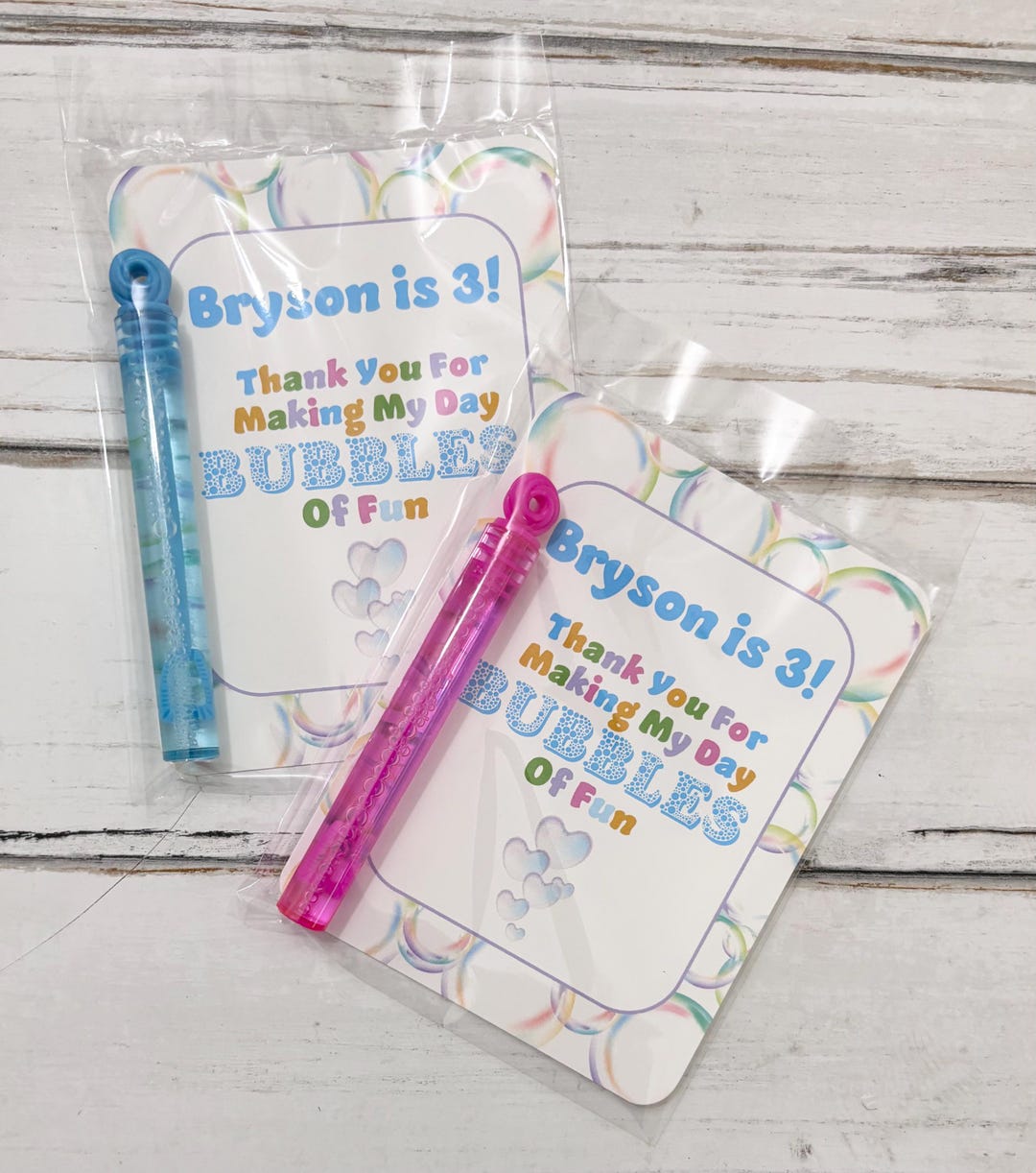 Personalized Birthday Bubbles Party Favors: Custom Sticker Labels - Etsy