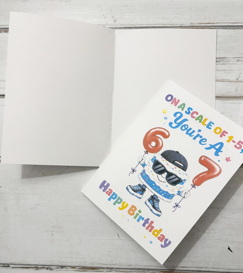 67 Birthday Card | Funny "on a Scale of 1-5" Birthday Gift Set | Ready ...
