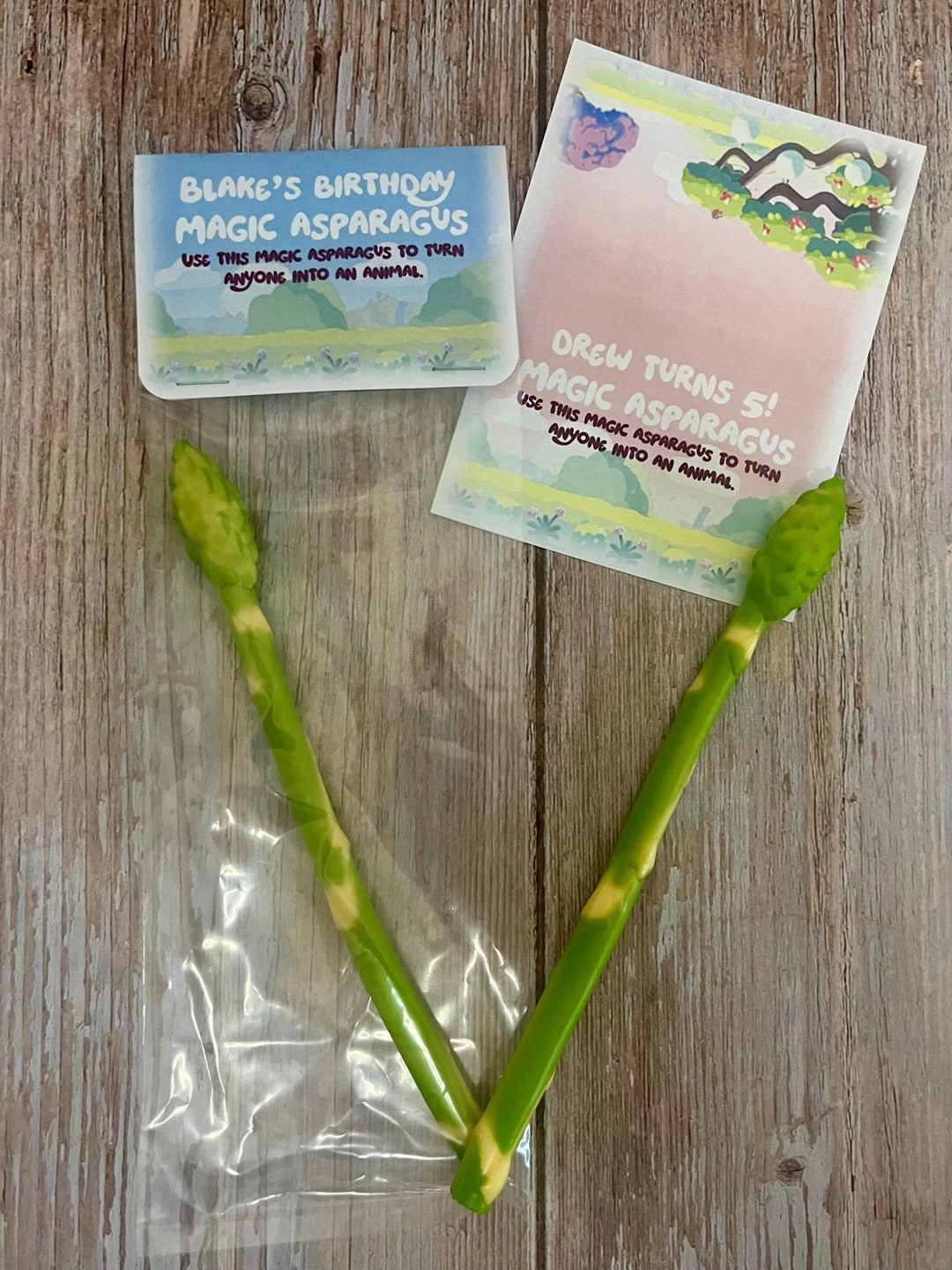 Personalized Magic Asparagus Birthday Favor Cards: Classroom Gift - Etsy
