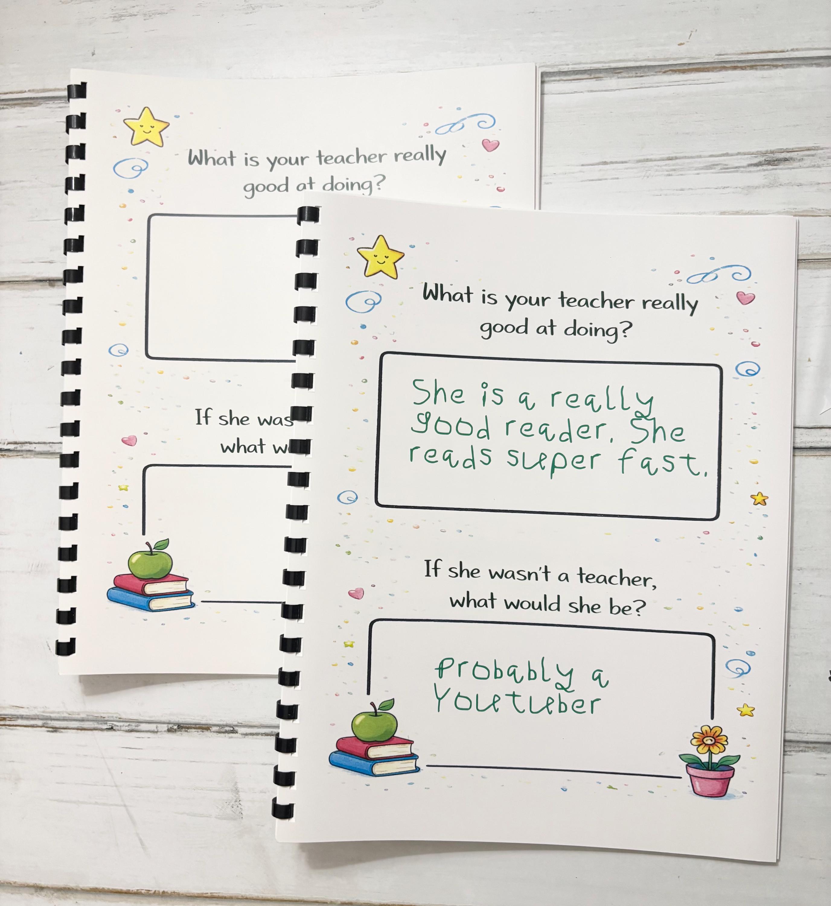 All About My Teacher Book | Personalized Teacher Appreciation Gift From ...