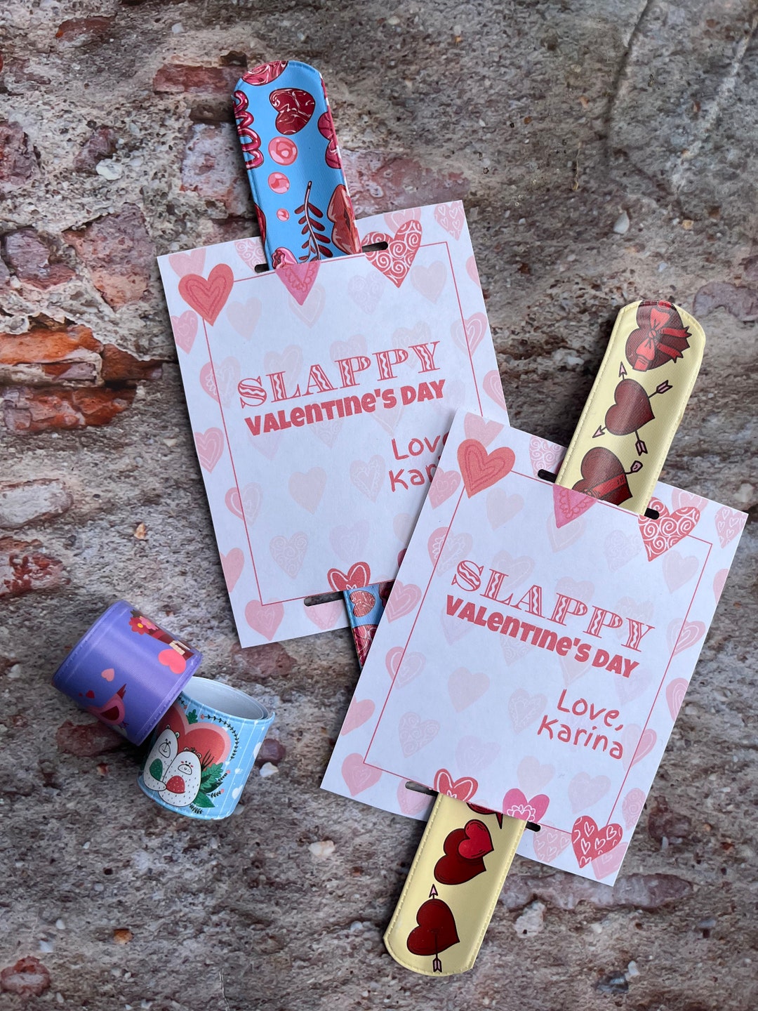 Bracelets Included 12 Valentine's Day Slap Bracelet Classroom Gift ...