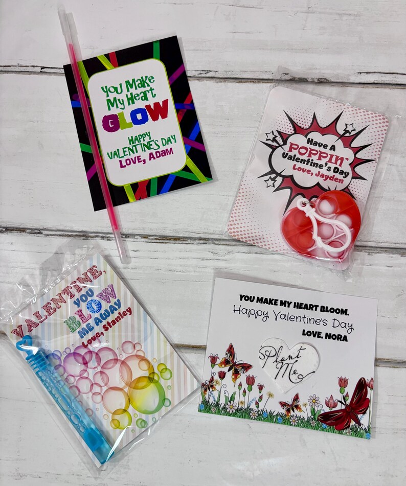 Valentine Chapstick Classroom Favors | Personalized Lip Balm Cards ...